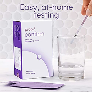Proov PdG - Progesterone Metabolite – Test | Only FDA Cleared Test to Confirm Successful Ovulation at Home | 1 Cycle Pack | Works Great with Ovulation Tests | 5 PdG Test Strips