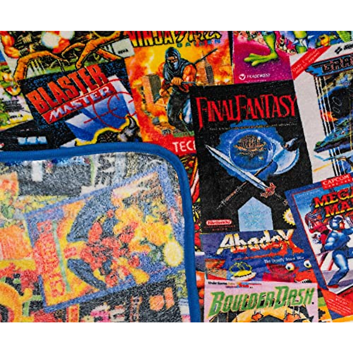 8-Bit Armageddon Retro Video Games Fleece Throw Blanket | Plush Soft Polyester Cover for Sofa and Bed, Cozy Home Decor, Luxury Room Essentials | Novelty Gifts for Adults and Kids | 45 x 60 Inches