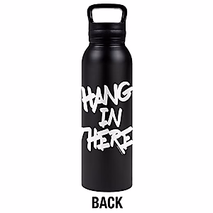 Garfield OFFICIAL Hang In There 24 oz Insulated Canteen Water Bottle, Leak Resistant, Vacuum Insulated Stainless Steel with Loop Cap