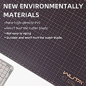 WUTA Self Healing Sewing Mat, New Fabric Cutting Mat, Leather Cutting Board Sewing Table Mats A5 Professional Double-Sided Cutting Mat (9 x 6 inch)
