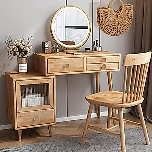 Howepet Boho Dresser Knobs - 12 Pack Boho Rattan Dresser Knobs Round, Handmade Wicker Woven with Screws for Furniture Cabinet Dresser Drawers, 12 Wooden Knobs + 1 Spare Wooden Knob