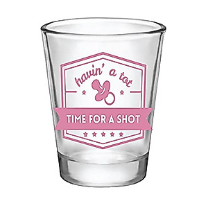 GO FROZEN Baby Announcement Shot Glass-Pregnancy Reveal Grandparents/Uncle/Aunt/Husband-Were Having a Baby Announcements-Baby Girl Pink