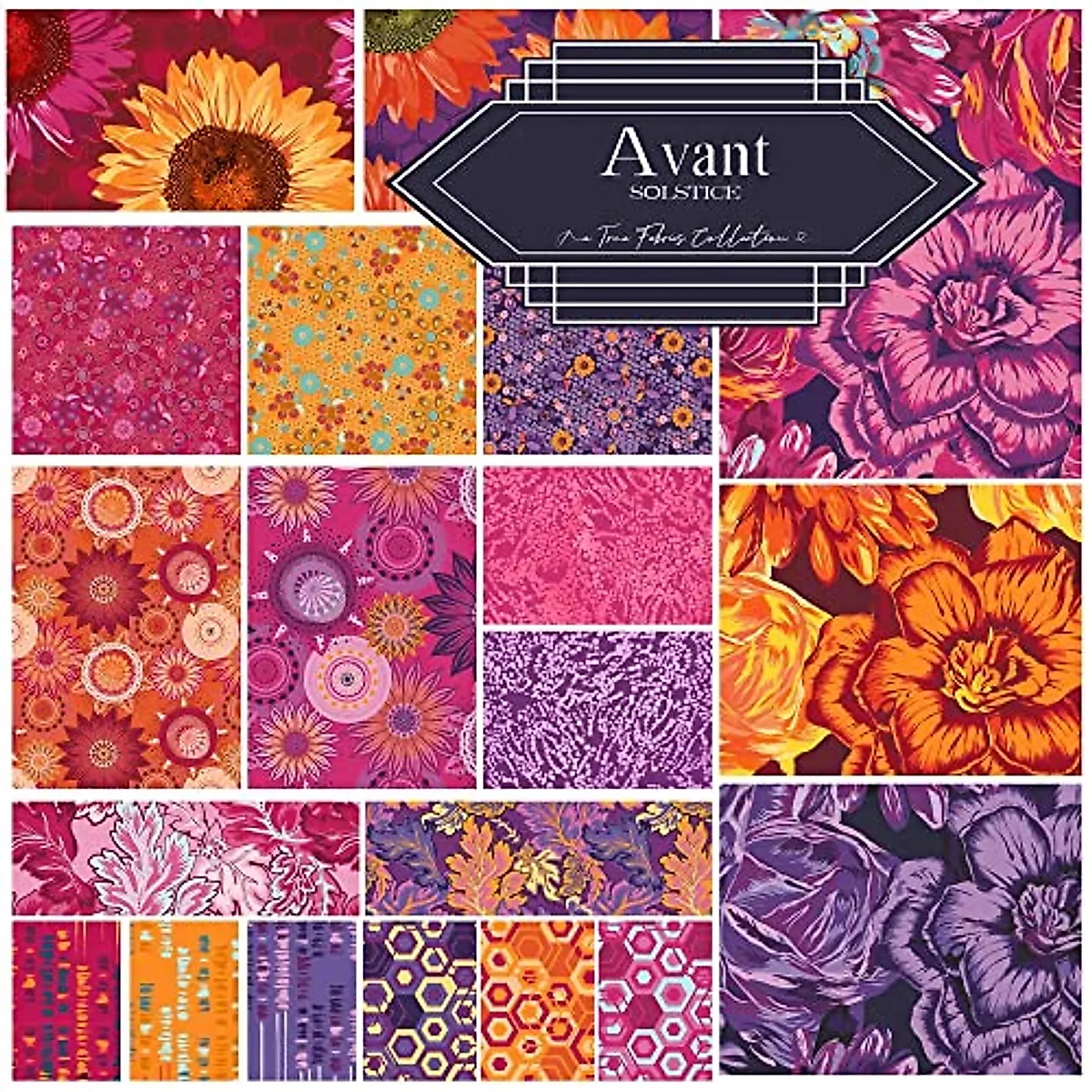 True Fabrics Avant Solstice Precut Fabric (Half Yard Bundle) - 20 Pieces in 18" x 44" cuts