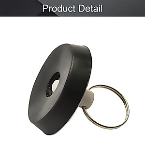 MroMax 1Pcs Stainless Steel Sink Plug Drain Stopper Fit 33mm with Ring for Bathtub Kitchen Bathroom Silver Tone