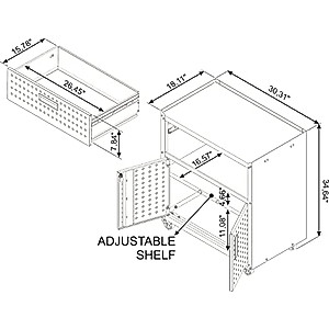 Manhattan Comfort Fortress Storage Units, Charcoal Gray