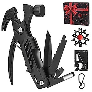 Hammer Multitool Snowflake Multitool Wrench Father's Day Gifts, Camping Hammer with Outdoor Survival Multi Tool and Carabiner, Birthday Gifts for Dad, Grandpa, Husband