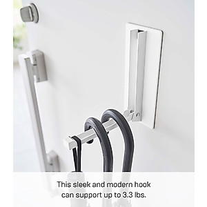 Yamazaki Home Tower Magnetic Folding Hook for Wall Door Or Refrigerator, Collapsible Coat, Bag Or Umbrella Metal Hanger - Steel