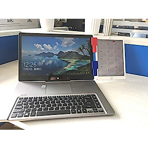 xcivi Phone Tablet to Laptop Clip/ Connect Laptop Clip/ Laptop Side Mount /Duo Screens Mount for Laptop and Monitor (Black - 2pack)