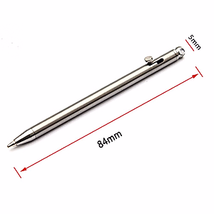 Ochine Mini Titanium Pen Small Pocket Ballpoint Pen Signature Pen Cool Keychain Accessories, Portable EDC Gadget Outdoor Equipment Personality Creative Signature Pen Mini EDC Pen Outdoor tool