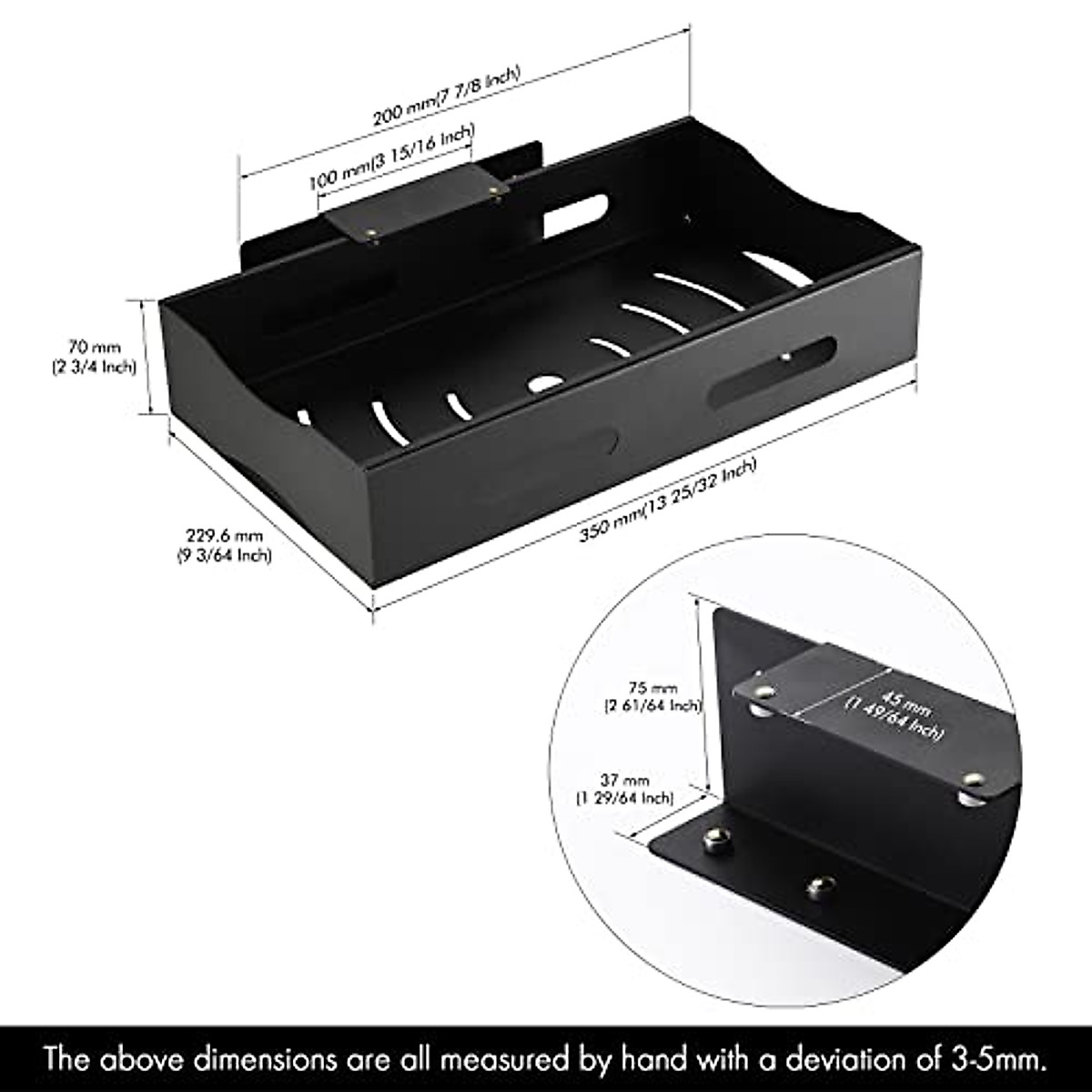 KES Under Sink Storage for Kitchen Bathroom, Pull Out Under Kitchen Sink Organizers and Storage, Space Saving Sliding Under Sink Organizer Matte Black, KPO502B-BK