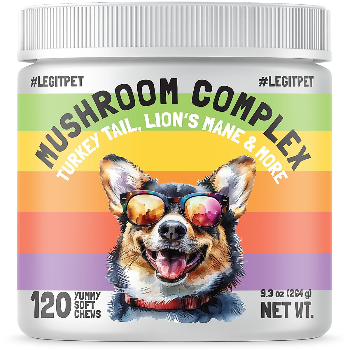 Allergy Relief Chews for Dogs & Immune & Digestive Supplement 120 Soft Treats and Mushroom Complex Treats for Dogs with Reishi Shiitake and Turkey Tail Mushrooms