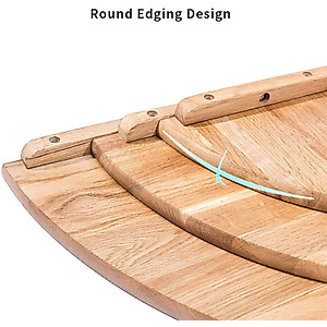 FLYFAIR Corner Shelf, Solid OAK Wood Corner Shelf Wall Mount, Round Edging Hanging Corner Shelves for Wall Floating Speaker Display Bookshelves Décor Accents for Bedroom Office Kitchen Living Room 16"