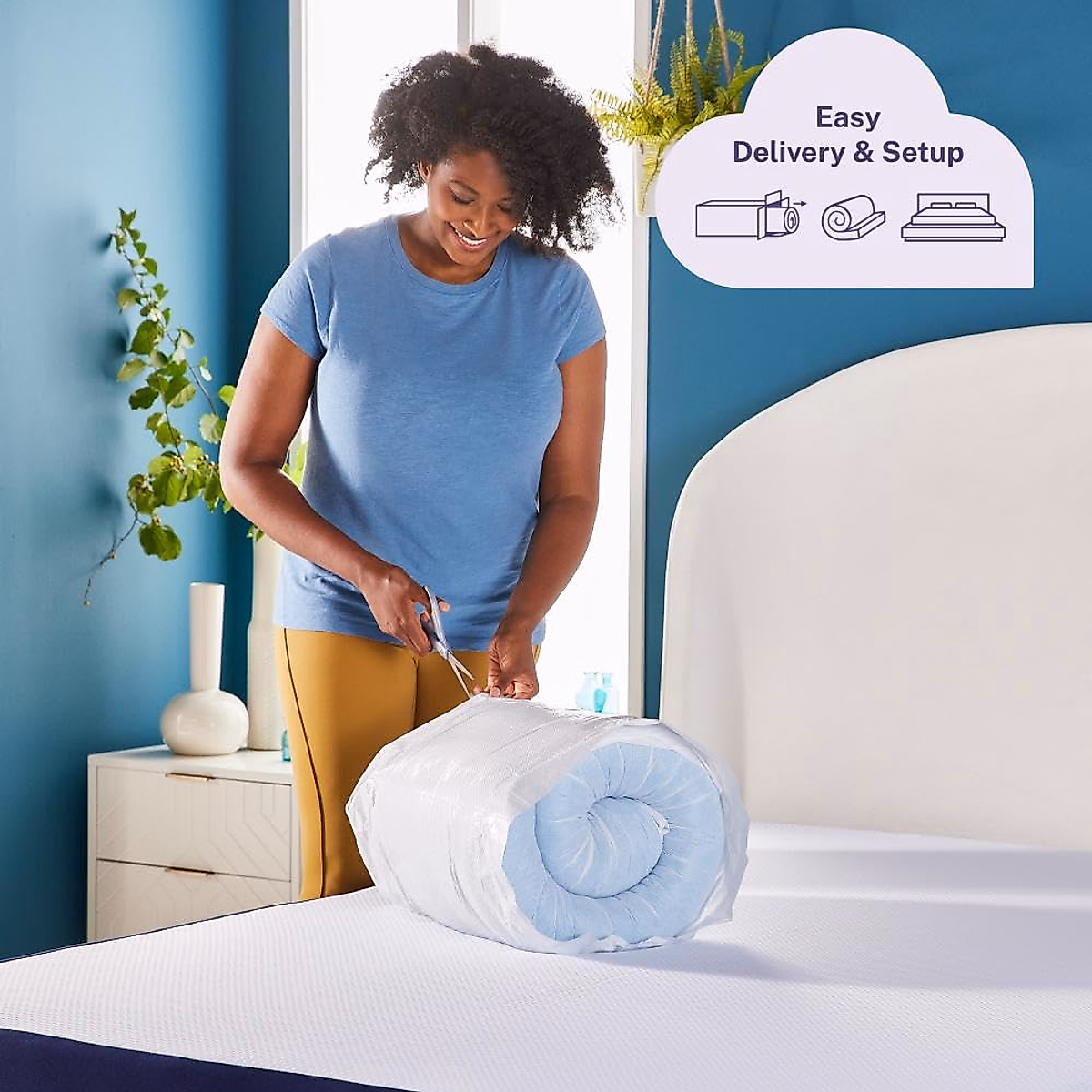 Sleep Innovations Dual Layer 4 Inch Memory Foam Mattress Topper, King Size, Medium Support, 2 Inch Cooling Gel Memory Foam Plus 2 Inch Pillow Top Cover