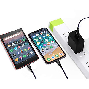 2Pack 10ft PS4 Controller Charger Cable Extra Long Durable Nylon Braided Micro USB Fast Charging Cord for Playstation 4,Xbox One S/X Controller,Samsung Galaxy S7 S6, Note 5 4 More, with LED Light