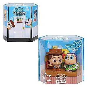 DOORABLES Disney New Grand Entrance 3-inch Collectible Figures Buzz Lightyear and Woody, Officially Licensed Kids Toys for Ages 5 Up, Amazon Exclusive