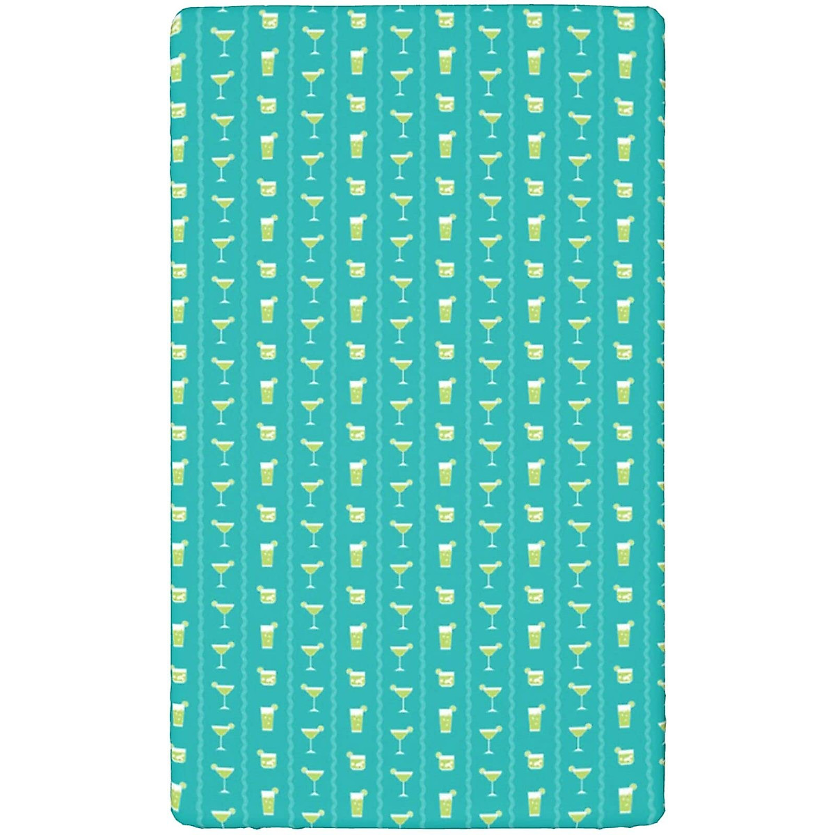 Summer Themed Fitted Crib Sheet,Standard Crib Mattress Fitted Sheet Soft and Breathable Bed Sheets-Baby Crib Sheets for Girl or Boy,28“ x52“,Seafoam Green