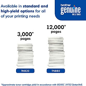 Brother Genuine TN-880 (TN880) Super High Yield Black Laser Toner -Cartridge 2-Pack