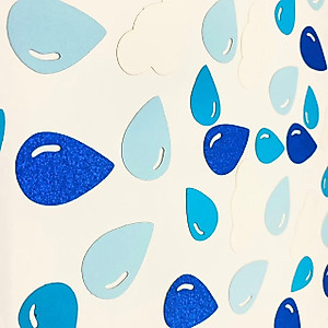 100PCS Cloud Raindrop Confetti for The Bride Is on Cloud 9 Bachelorette Party Decorations