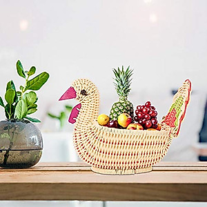 Hand Woven Baskets, Mini Turkey Shape Storage Baskets, Rattan Storage Baskets for Home Dining Table Decorations