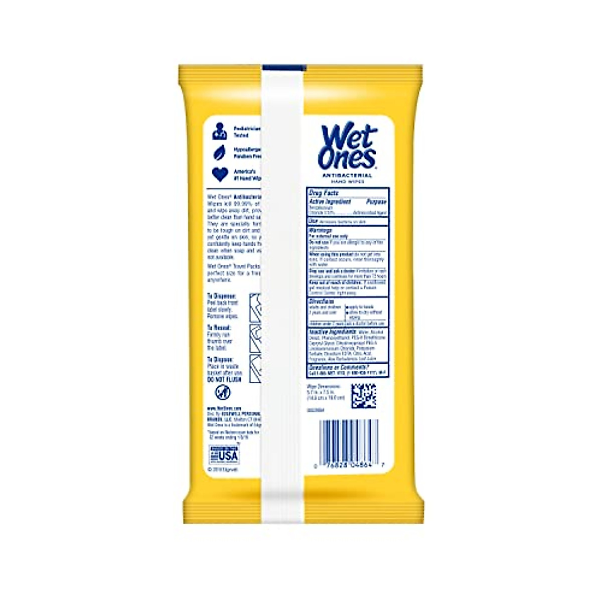 Wet Ones Antibacterial Hand Wipes, Tropical Splash - 20 ct. Size Wipes (10 Pack)