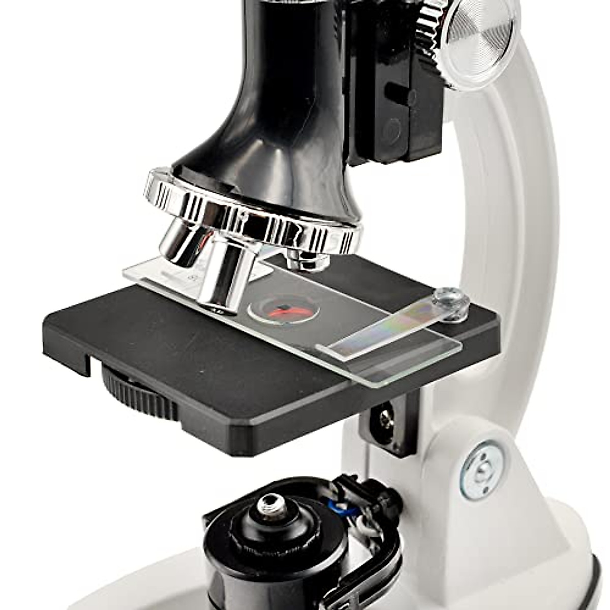 Starboosa Microscope 300X-1200X for Kids Beginners Lab Compound Monocular Microscopes with Optical Glass Lenses & LED Illumination - Microscope with Smartphone Adapter for Kids Beginner