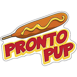 SignMission Pronto Pup Concession Stand Food Truck Sticker, Decal Size: 12"