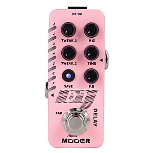 MOOER D7 Delay Guitar Pedal with 6 Different Delay Tape And 150s Looper Recording, Multi Asjustable Function, Surpport Tap Tempo, Trail On/Off, Storable Presets