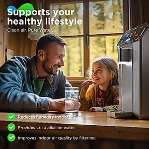 Airiver Worlds Smallest 10L Family Atmospheric Water Generator - 2023 Award Winning DSGN - Portable Air to Water Generator - Van Life, Boat, Camping, Tiny House, Off Grid, Preppers, Silver