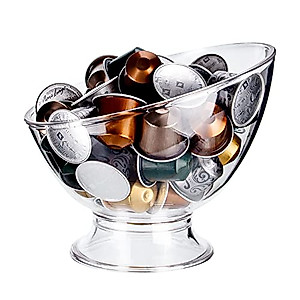 MOLFUJ Coffee Pod Holder, Clear K Cup Holder Plastic, Espresso Coffee Pod Holders for Counter Small, Coffee Pod Storage for K Cups, Capsule Organizer Creamer Holder for Coffee Bar
