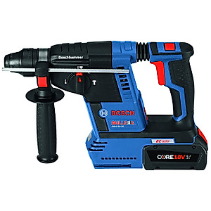 Bosch GBH18V-26K24 18V EC Brushless 1" SDS-plus Bulldog Rotary Hammer Kit with CORE18V 6.3 Ah Batteries