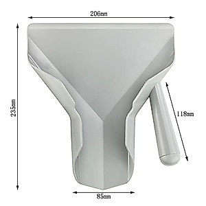 HGLuKGO French Fry Scoop Right Handle French Fry Bagger Polycarbonate Commercial Scoop Grey