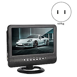 SWEDEN Portable 9 Inch Car Analog TV Player LCD Color Screen Radio Mini Digital Wide Viewing Video Player Monitor-US Plug