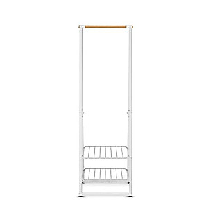 Brabantia - Linn Clothes Rack - Multi-Functional - Space Saver - Adjustable Shelves - Wardrobe Hanging - Drying Rack - Freestanding - Stable - White - Small