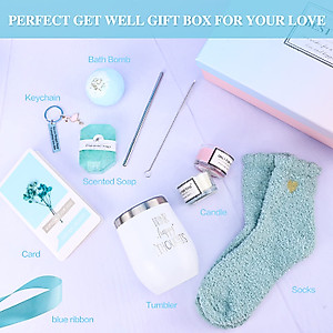 ENKUY Valentine's Day Gifts for Women, Mother Day Gift, Wine Tumbler Set, Thinking of You Gifts for Women, Stress Relief Gift for Women, Wife, Sister, Best Friend