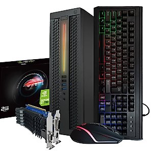RGB Gaming PC Desktop HP Computer | Intel Quad-Core i5 Processor GeForce GT 730 (2GB) GPU NVME M.2 Solid State Storage 512GB + 1TB HDD 16GB DDR4 RAM WiFi Bluetooth Windows 10 (Renewed), Black, 800G2