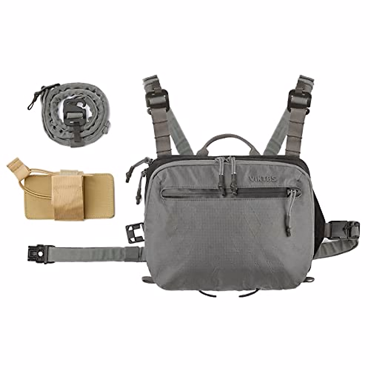VIKTOS Tactical Pocketed Low Key Chest Rig, One Size, Greyman