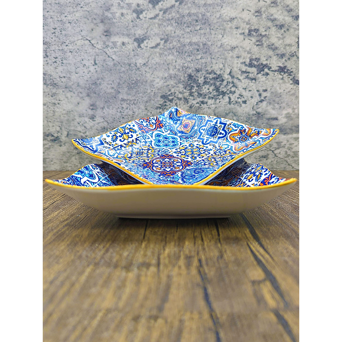 Portuguese Pottery Alcobaça Ceramic Small Serving Dish Yellow - Set of 2