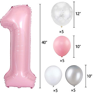 Winter 1st Birthday Girl Decoration One Snowflake Banner High Chair Pink Bow Garland Foil Balloon Paper Tassel Princess Cake Smash Supplies