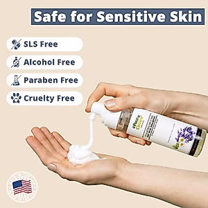 Paw Choice Dry Shampoo for Dogs - Waterless Dog Shampoo, No Rinse Foam Mousse - Removes Odor, Cleans, and Conditions - Hypoallergenic & Natural Dry Dog Shampoo - Made in USA, Lavender Chamomile Scent