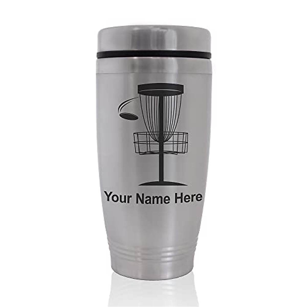 SkunkWerkz Commuter Travel Mug, Disc Golf, Personalized Engraving Included