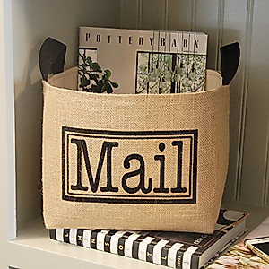 Mail Burlap Storage Basket