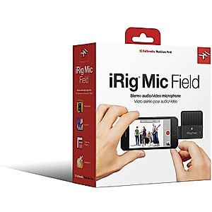 IK Multimedia iRig Mic Field stereo condenser microphone for iPhone and iPad - IP-IRIG-FIELD-IN - Black