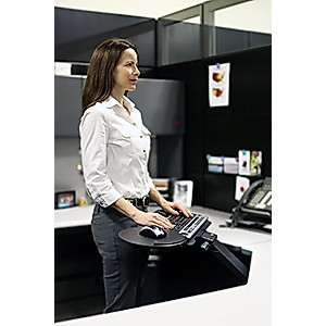 Fellowes 8029801 Keyboard Tray,Sit/Stand,21-3/4-Inch Track,19-Inch X10-5/8-Inch,Black