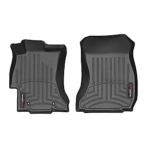 WeatherTech Custom Fit FloorLiners for Subaru Crosstrek, Impreza, XV Crosstrek, WRX, WRX STi - 1st Row (444391), Black