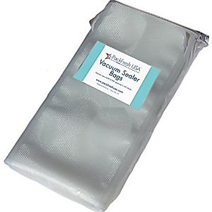 PackFreshUSA: Pint Vacuum Sealer Bags (6" x 12") - Pre-Cut - Heat Sealable - Heavy Duty - Commercial Grade - Meal Prep - Sous Vide - Made in USA - 100 Pack