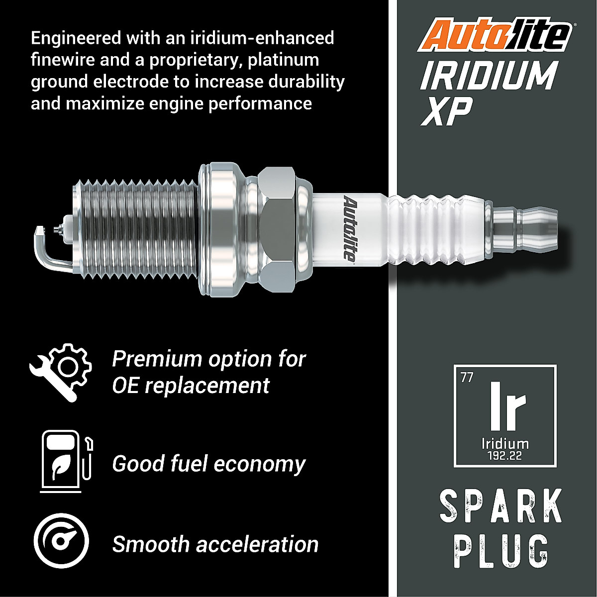 Autolite Iridium XP Automotive Replacement Spark Plugs, XP5683 (4 Pack)