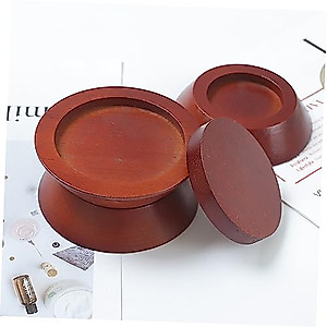 BUTIFULSIC 3pcs Furniture Booster Solid Wood Bed Frame Chair Sofa Bed Frame Adjustable Sofa Risers Table Risers Furniture Grip Bed Foot Pad Bed Risers Furniture Foot Pads Foot of Bed Brown