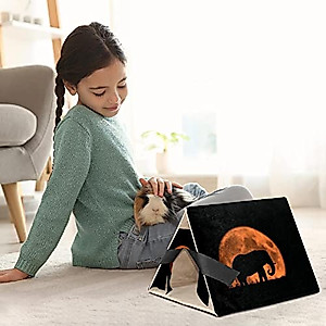 RATGDN Small Pet Hideout Elephant Hamster House Guinea Pig Playhouse for Dwarf Rabbits Hedgehogs Chinchillas