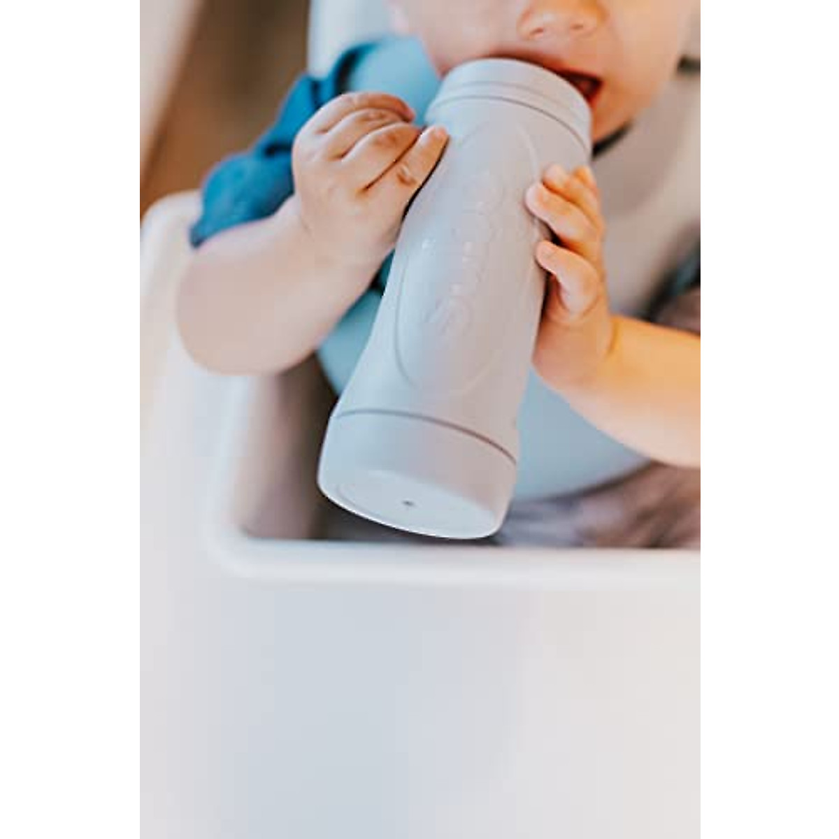 Non Squeeze, No Mess Baby Food Bottle (Blue)