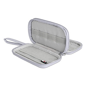 Hallart USB Flash Drive Case, Portable Waterproof Electronic Accessories Bag for USB Flash Drives, SD Cards,Earphone and Other Small Accessories 6.30 x 3.54 x 1.77 Inch,Gray
